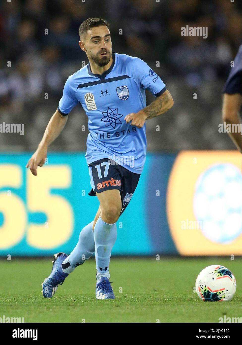 Anthony Caceres of Sydney in action during the Round 22 A-League match ...