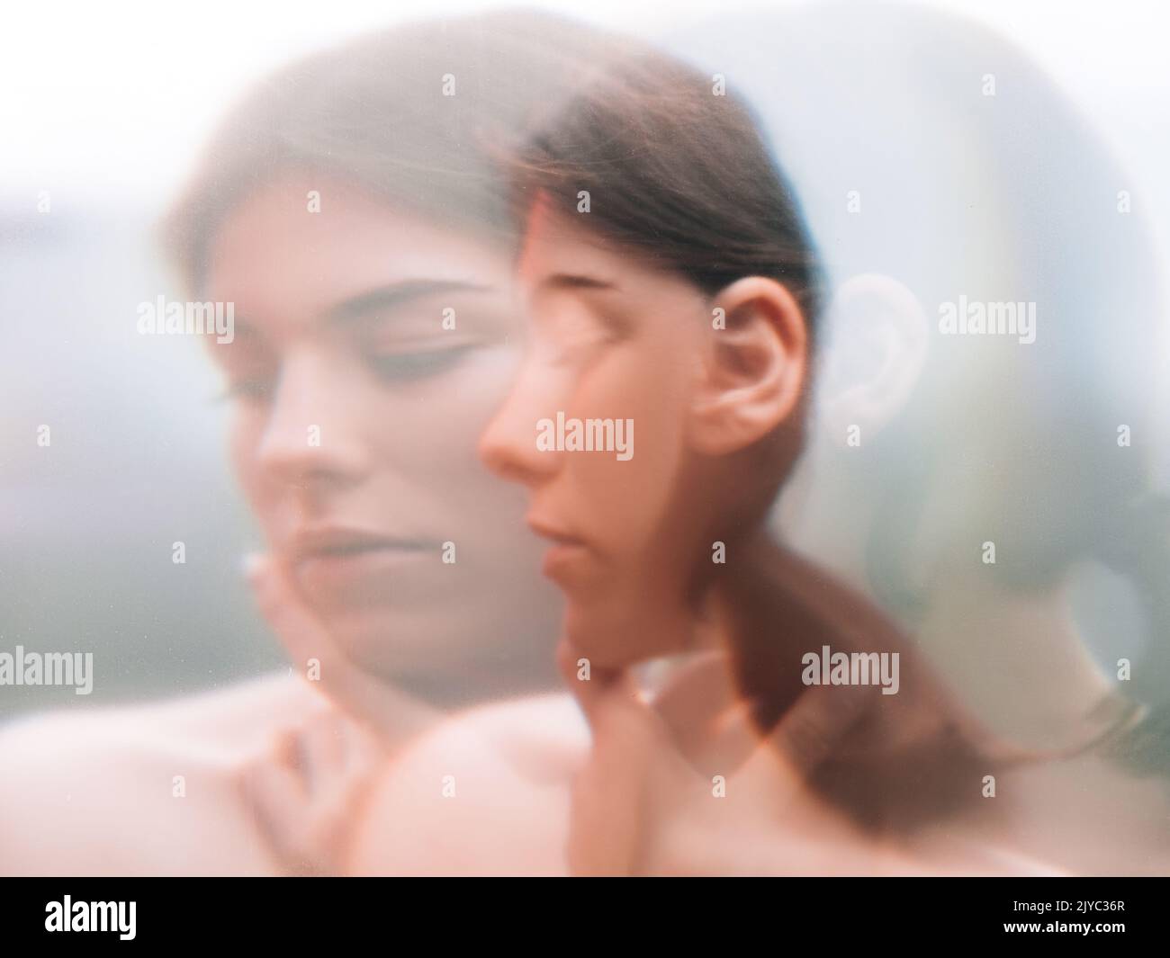 art portrait mind tranquility peaceful woman face Stock Photo - Alamy