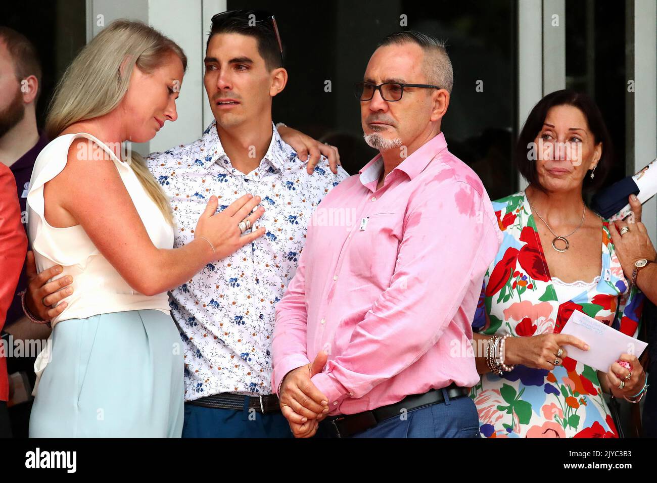 Nathaniel Clarke (second left), brother to Hannah Clarke, Father Lloyd ...