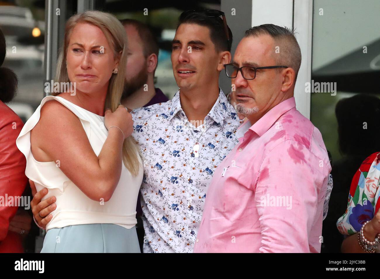 Nathaniel Clarke (center), brother to Hannah Clarke, and Father Lloyd ...