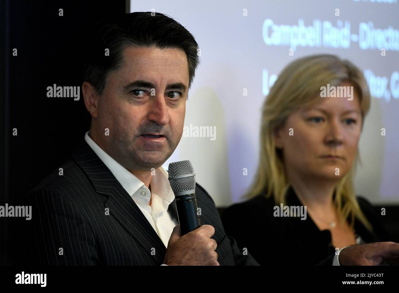 ABC Director of News Gavin Morris (left) is seen during the ...