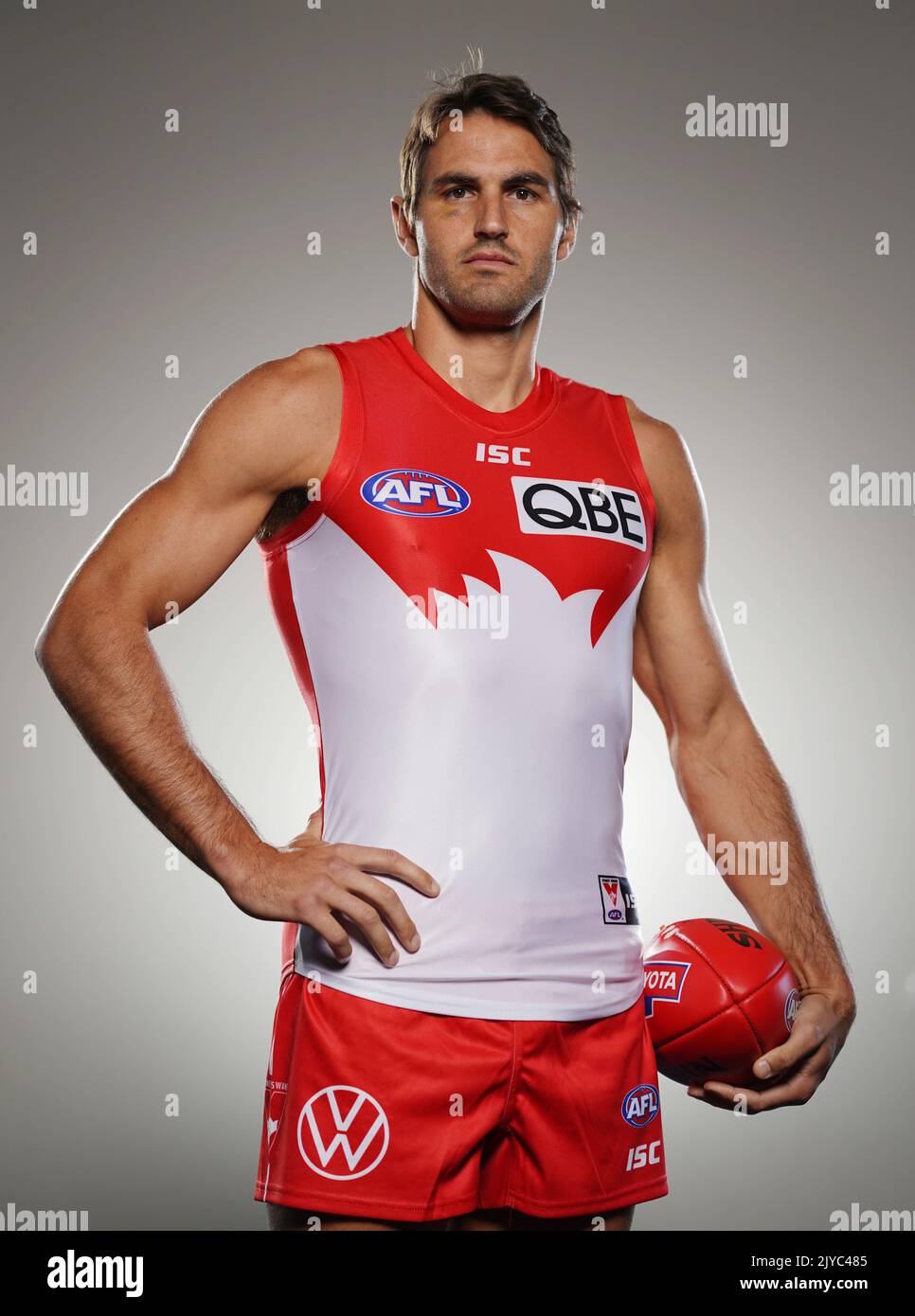 Josh Kennedy of the Swans poses during an AFL Club Captains Interview ...