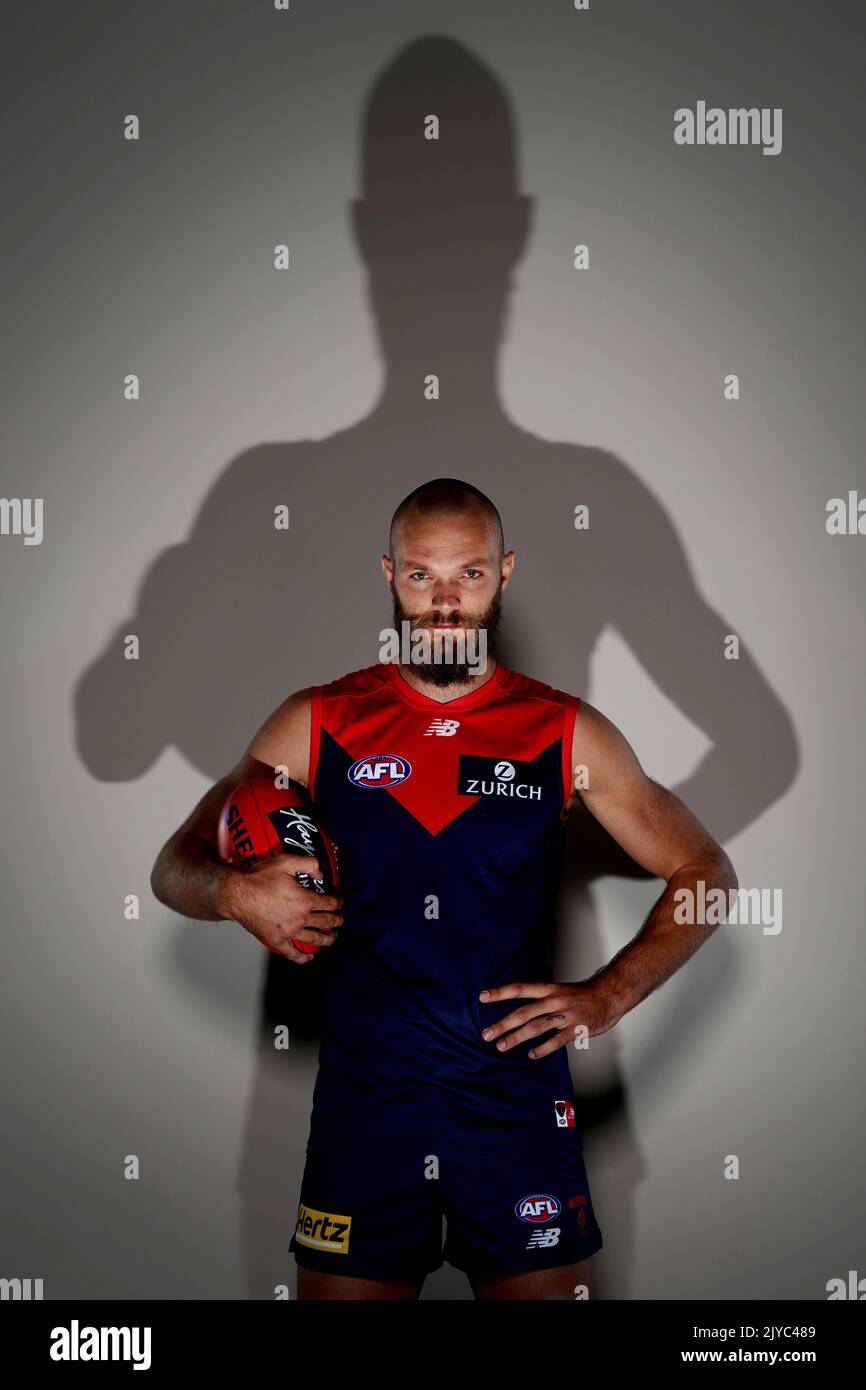 Max Gawn of the Demons poses during an AFL Club Captains Interview ...