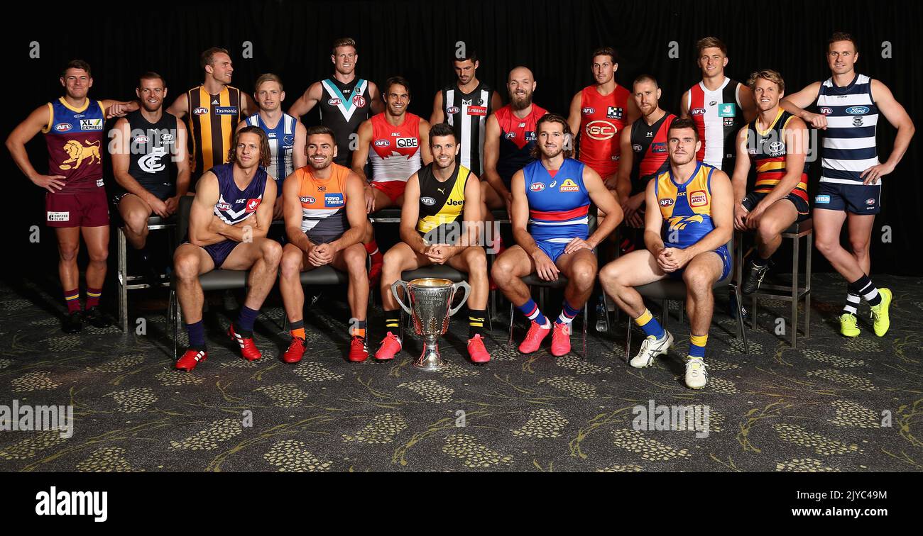 The 2020 AFL Captains (Tom Mitchell for Ben Stratton, Sebastian Ross ...