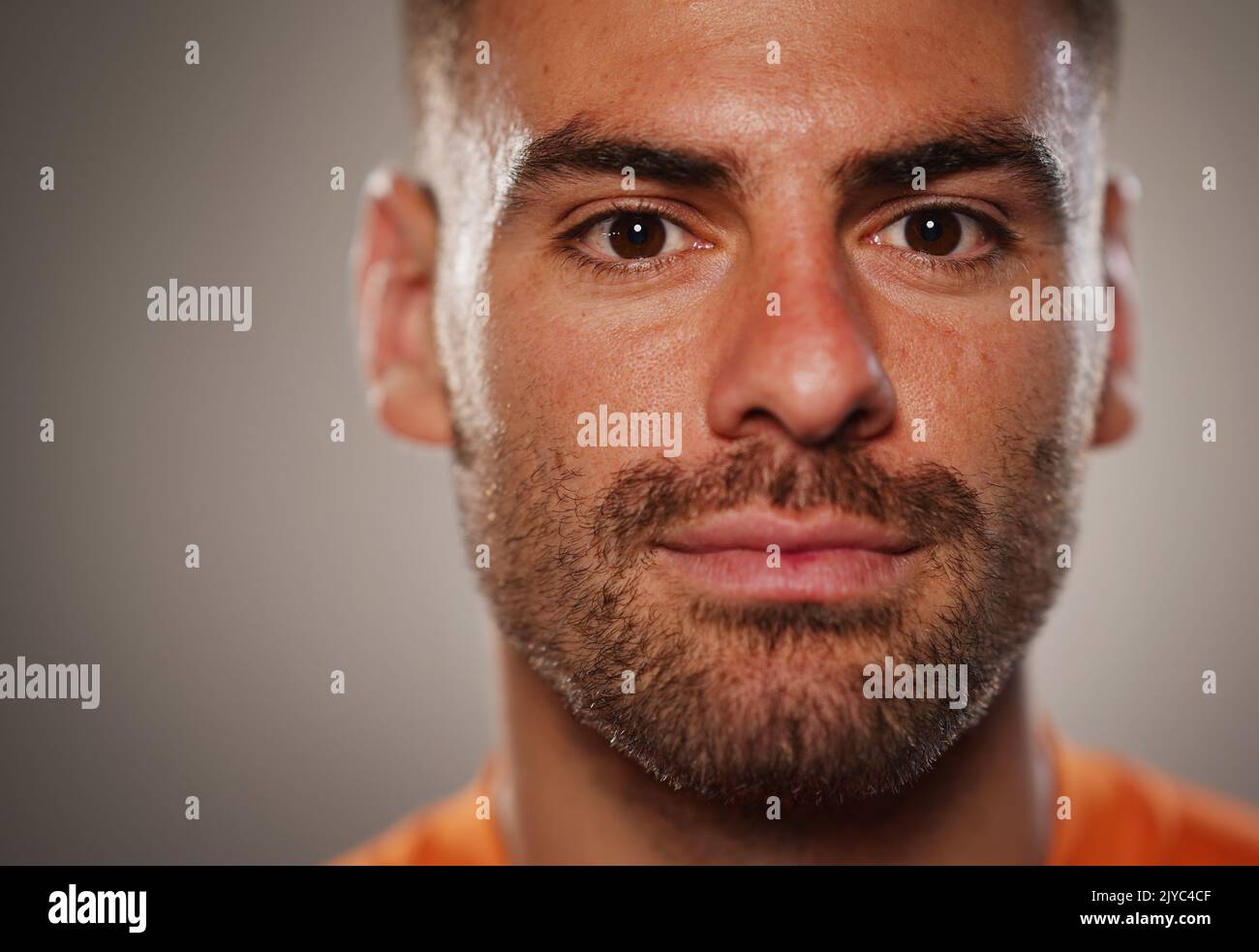 Stephen Coniglio of the Giants poses during an AFL Club Captains ...