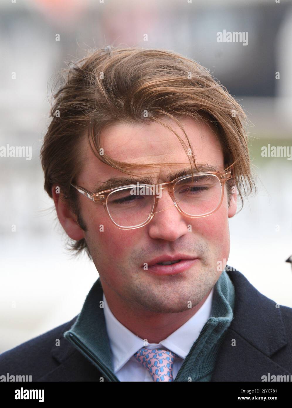 Trainer David Eustace is seen after jockey John Allen rode Grand ...