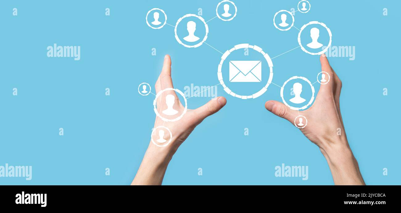 Email and user icon,sign,symbol marketing or newsletter concept ...