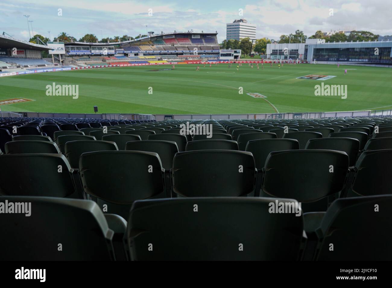A general view of Ikon Park during the AFLW semi final 3 match between ...