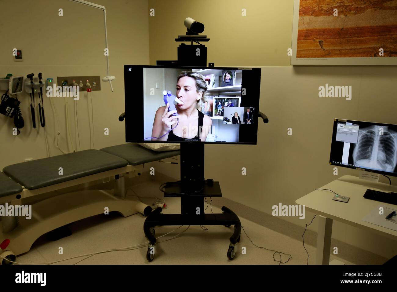 South Australian Health Minister Stephen Wade with Doctor Judith Morten ...