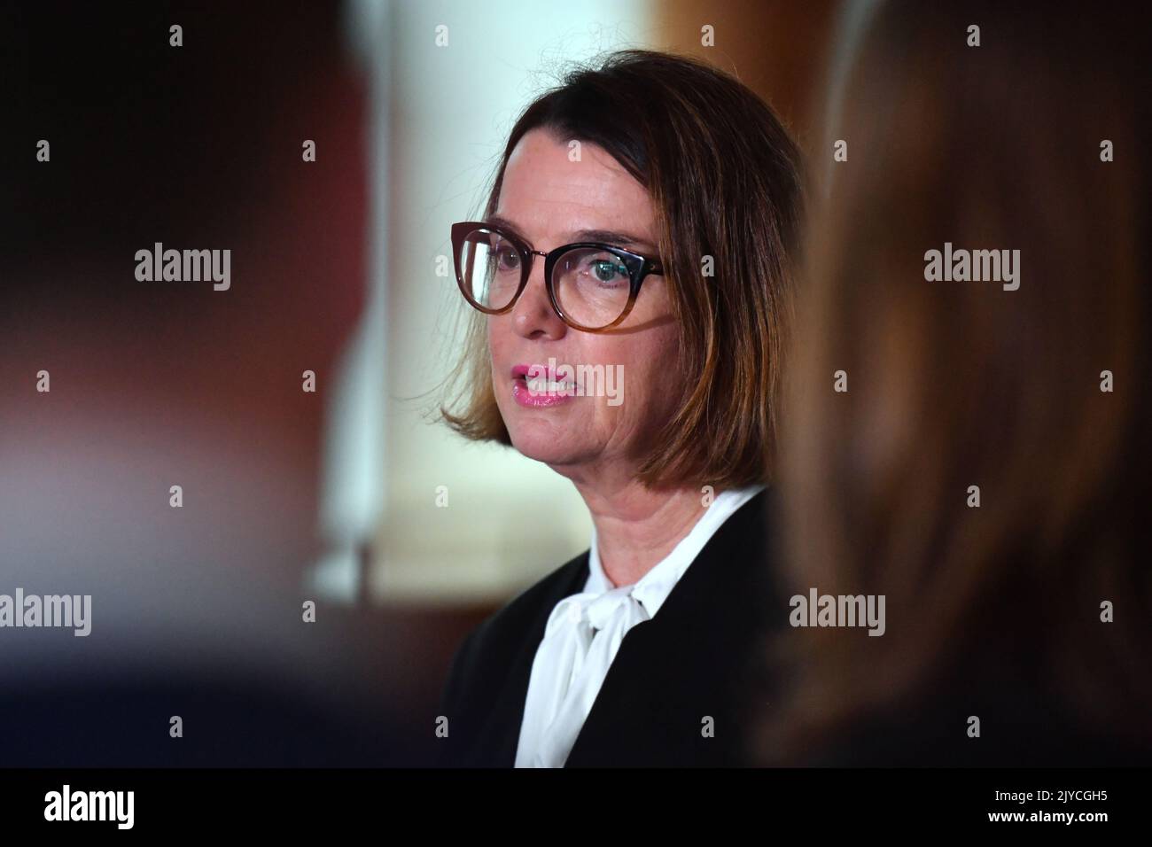 Minister for Families Anne Ruston at a press conference at Parliament ...