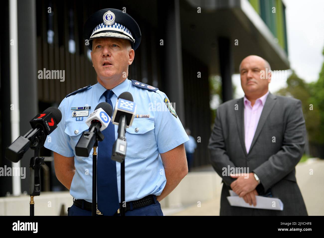 NSW Police Commissioner Mick Fuller and NSW Police Minister David ...