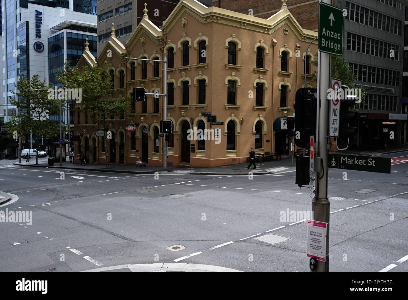 Empty city streets at 3pm in the CBD, Sydney, Wednesday, March 25, 2020 ...