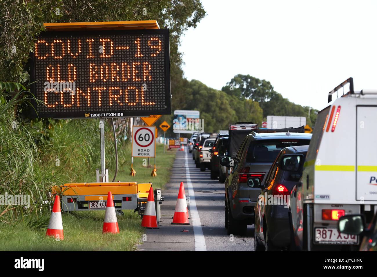 Traffic is seen on The Pacific Highway in New South Wales near the ...