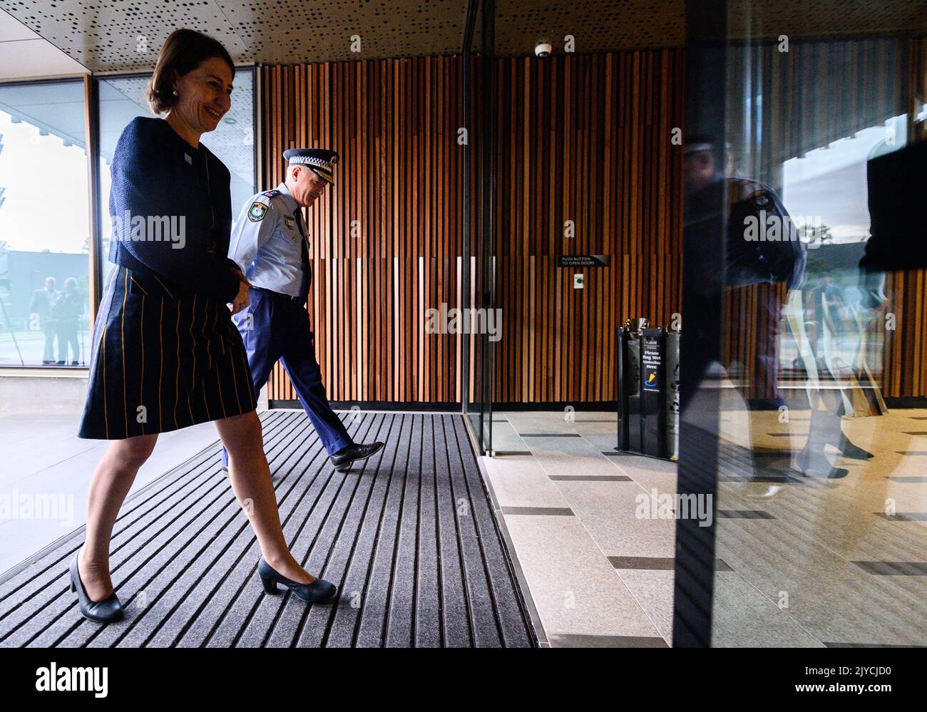 NSW Police Commissioner Mick Fuller and NSW Premier Gladys Berejiklian ...