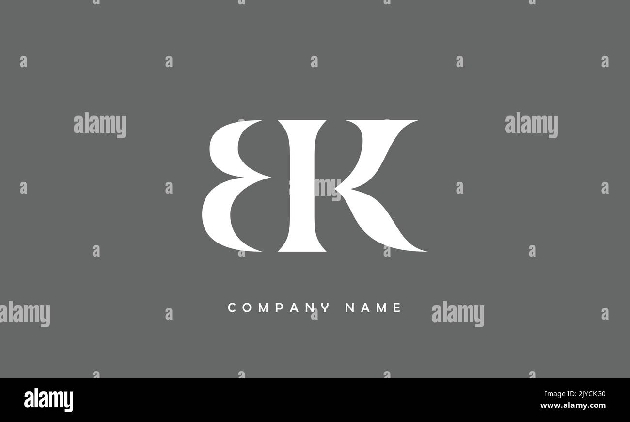 Bk logo design Black and White Stock Photos & Images - Alamy