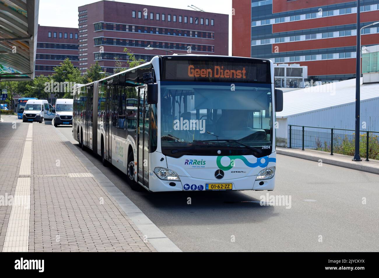 Electrical busses of Keolis charging and waiting at Zwolle bus station ...
