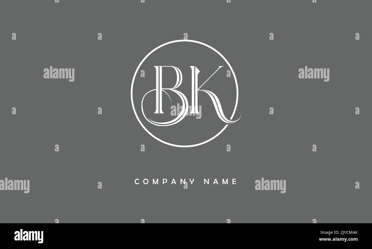 BK, KB Abstract Letters Logo Monogram Stock Vector Image & Art - Alamy