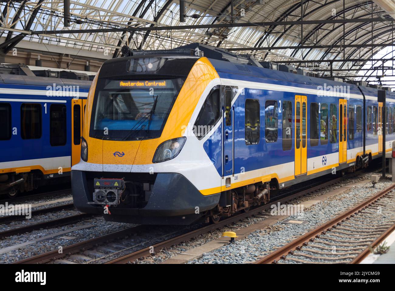 CAF Civity SNG local commuter sprinter train at the railway station of ...
