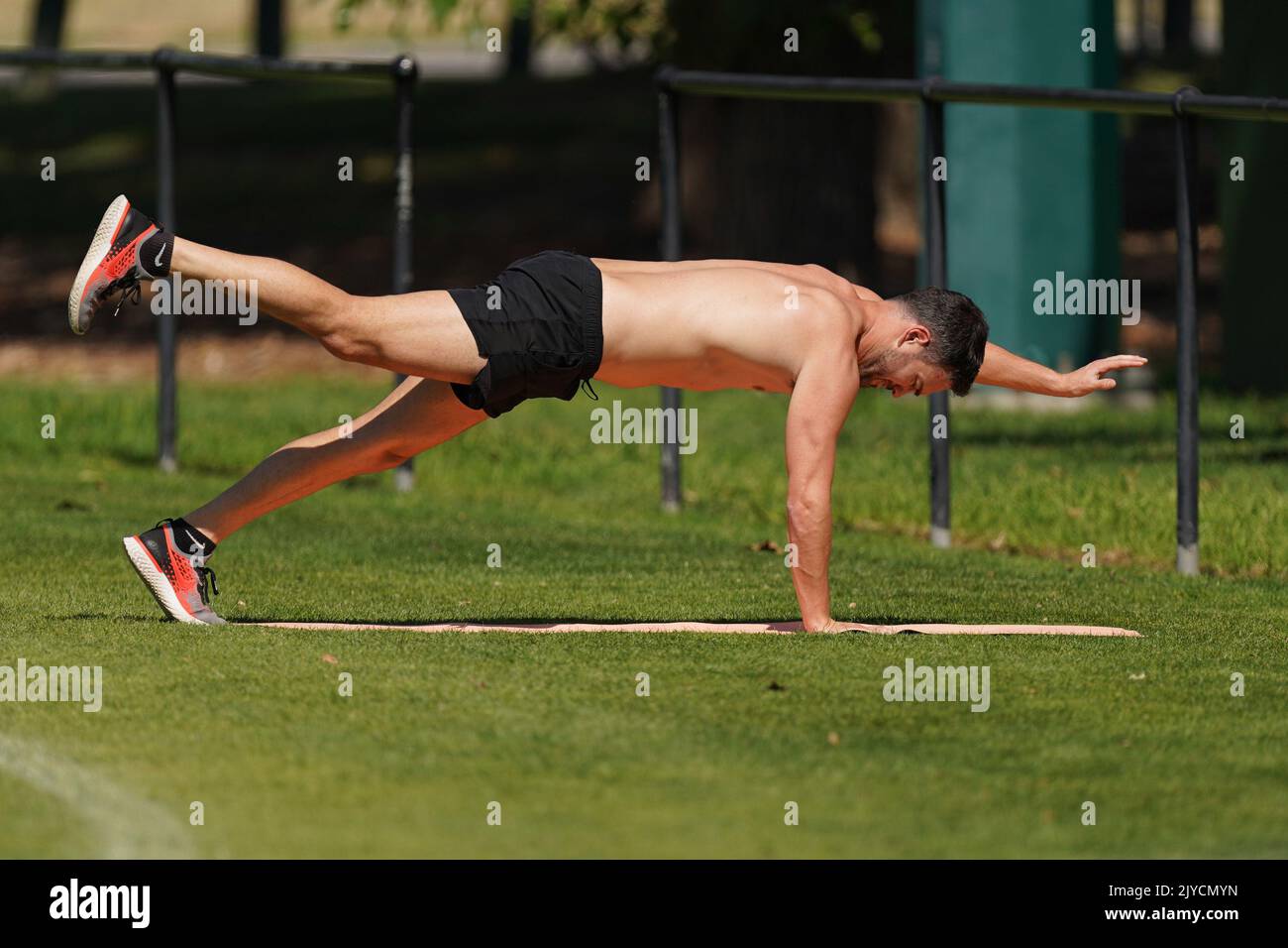 People train in isolation at Goschs Paddock due to the covid-19 crisis ...