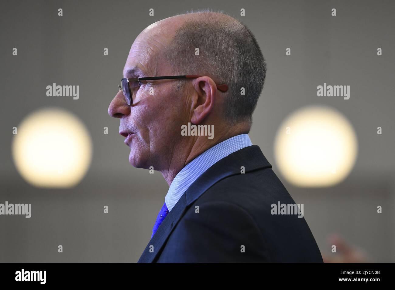 Deputy Chief Medical Officer Professor Paul Kelly speaks to the media ...