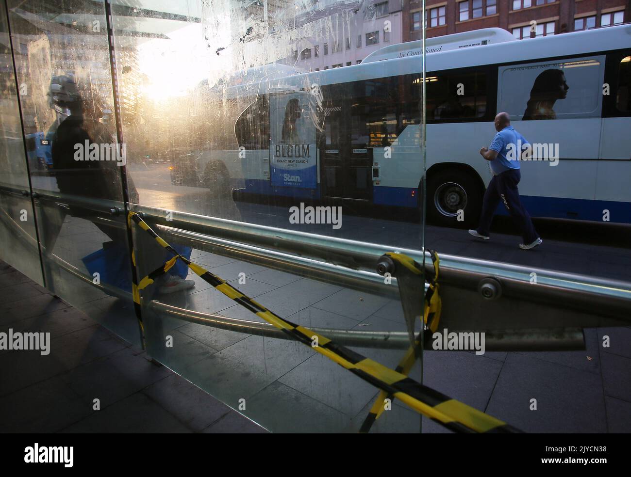 A public bus is seen, after an outbreak of the coronavirus disease ...