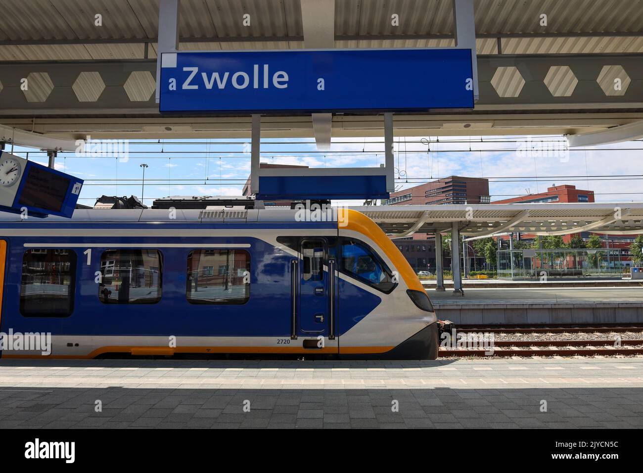 CAF Civity SNG local commuter sprinter train at the railway station of ...