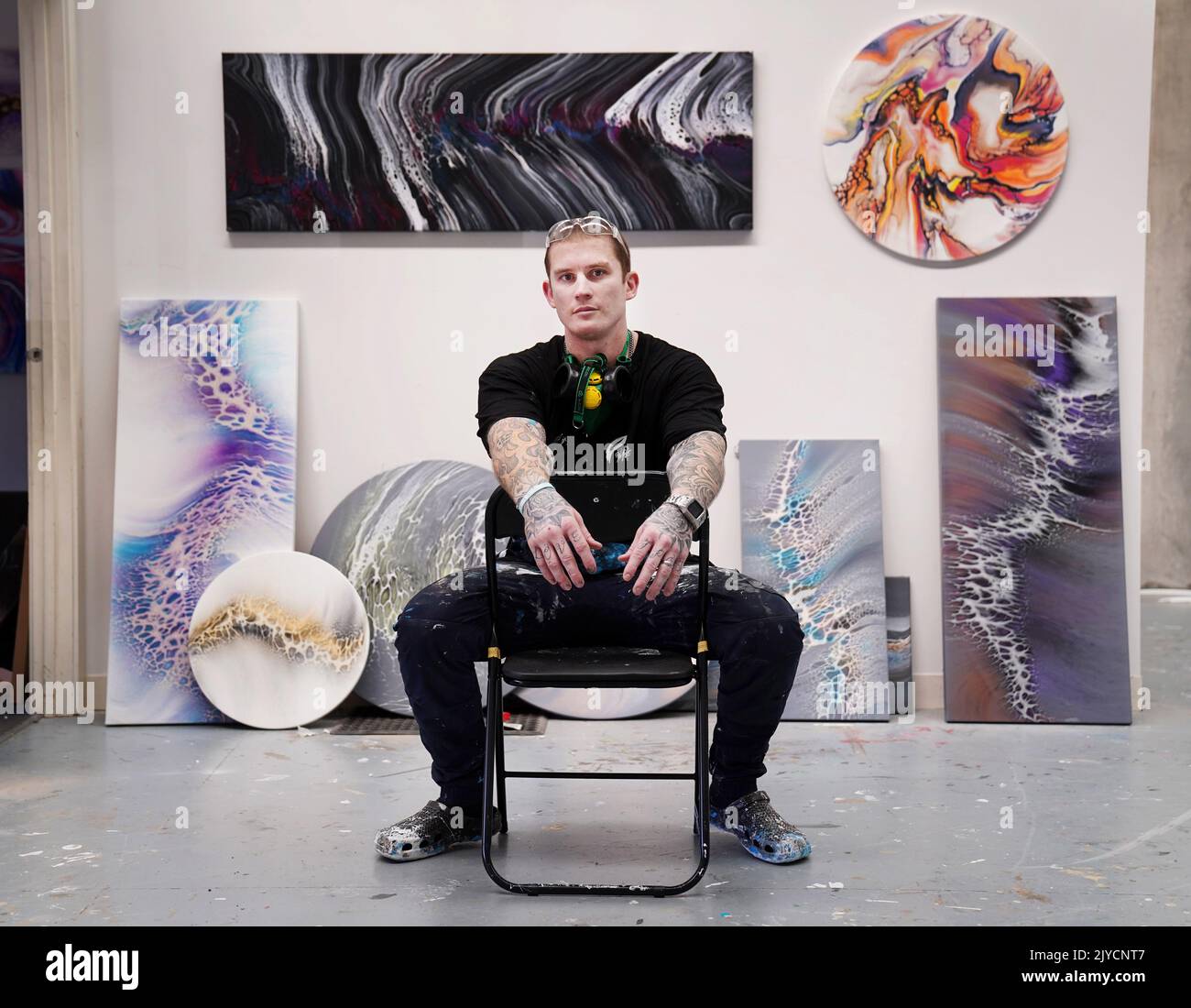 Former Collingwood Magpies AFL footballer Dayne Beams poses in his ...