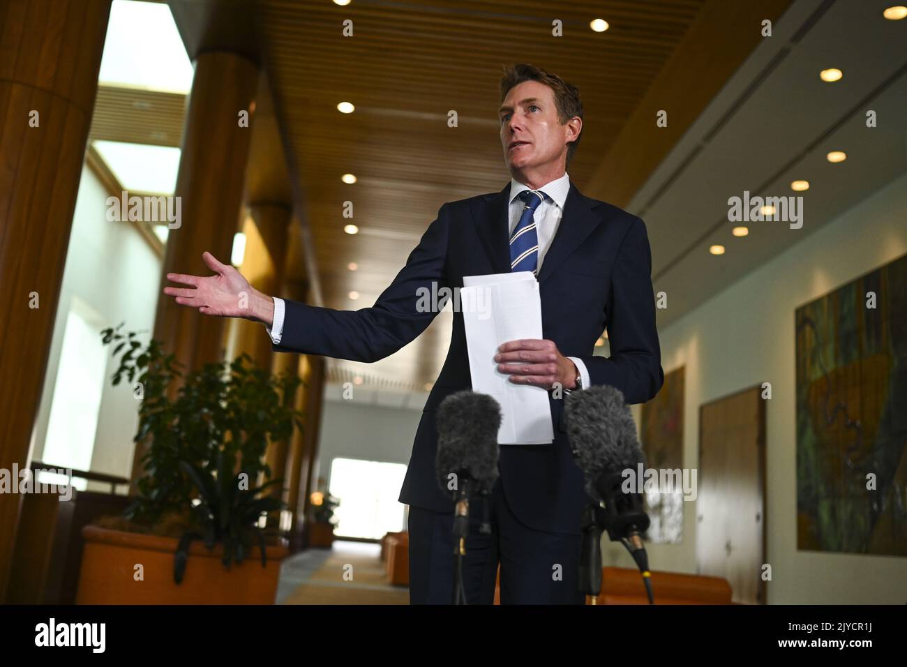 Attorney-General Christian Porter at a press conference at Parliament ...