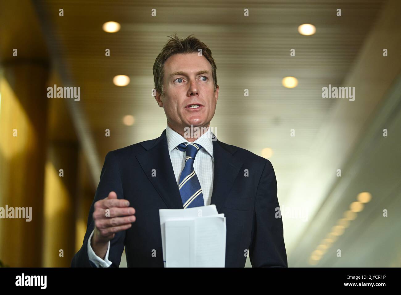 Attorney-General Christian Porter at a press conference at Parliament ...