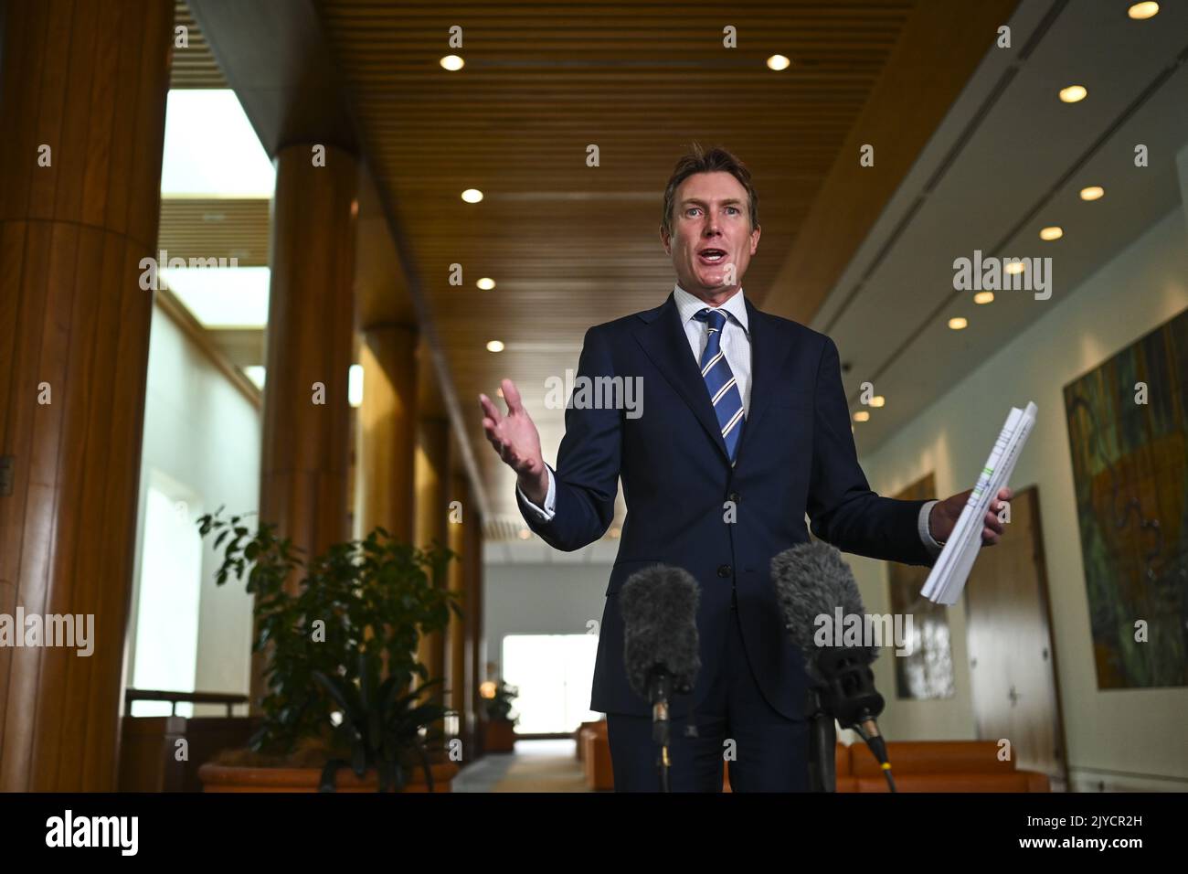 Attorney-General Christian Porter at a press conference at Parliament ...