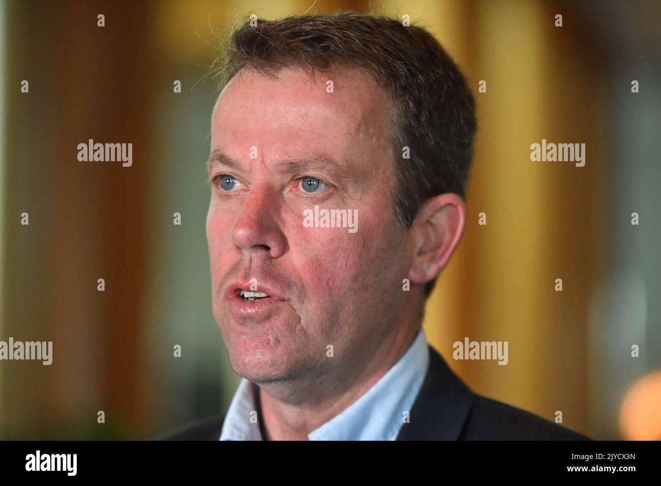 Minister for Education Dan Tehan speaks to the media at a press ...