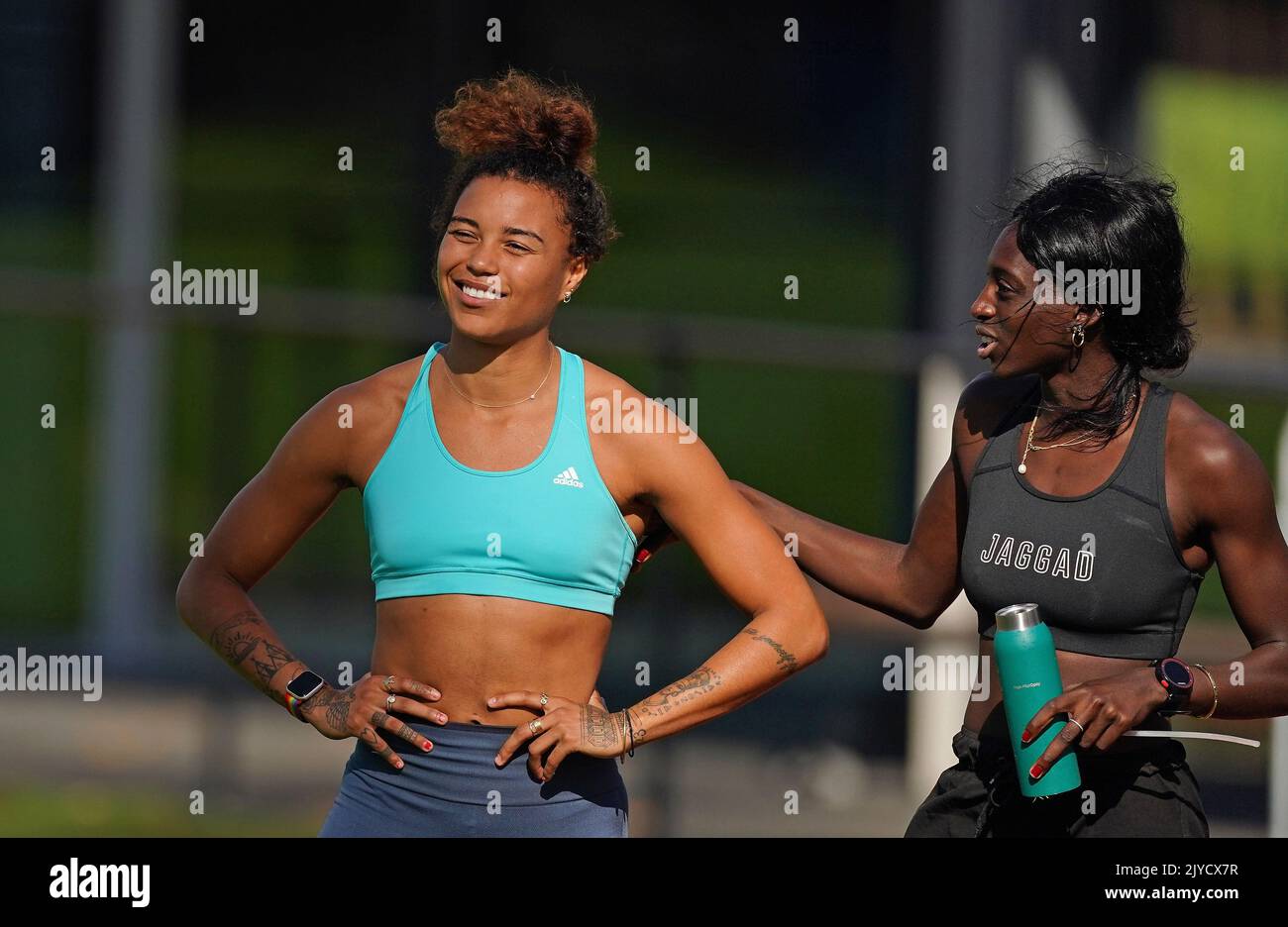 Australian sprinter Morgan Mitchell and Australian athlete Nana Adoma ...