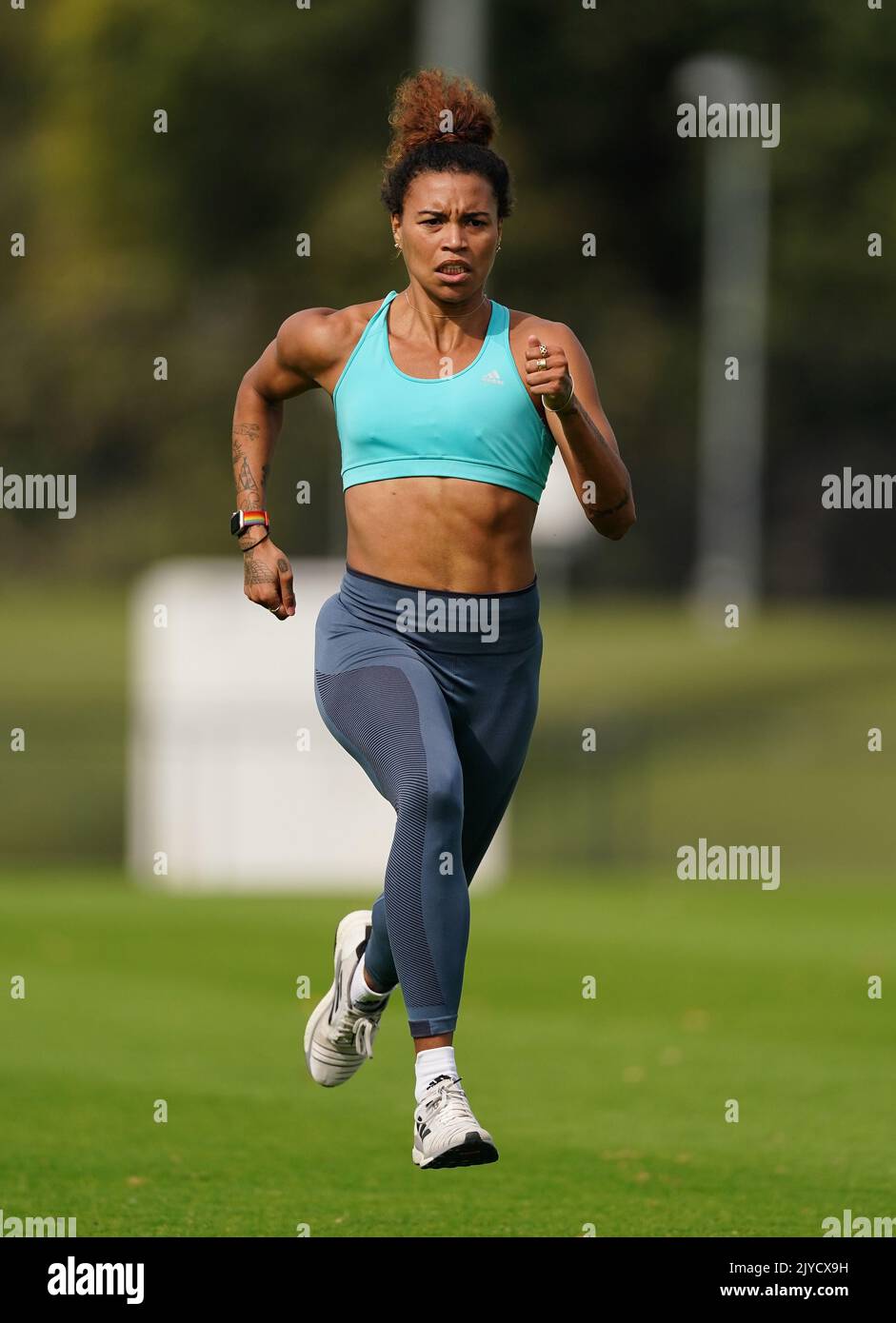 Australian sprinter Morgan Mitchell trains in Melbourne, Wednesday ...