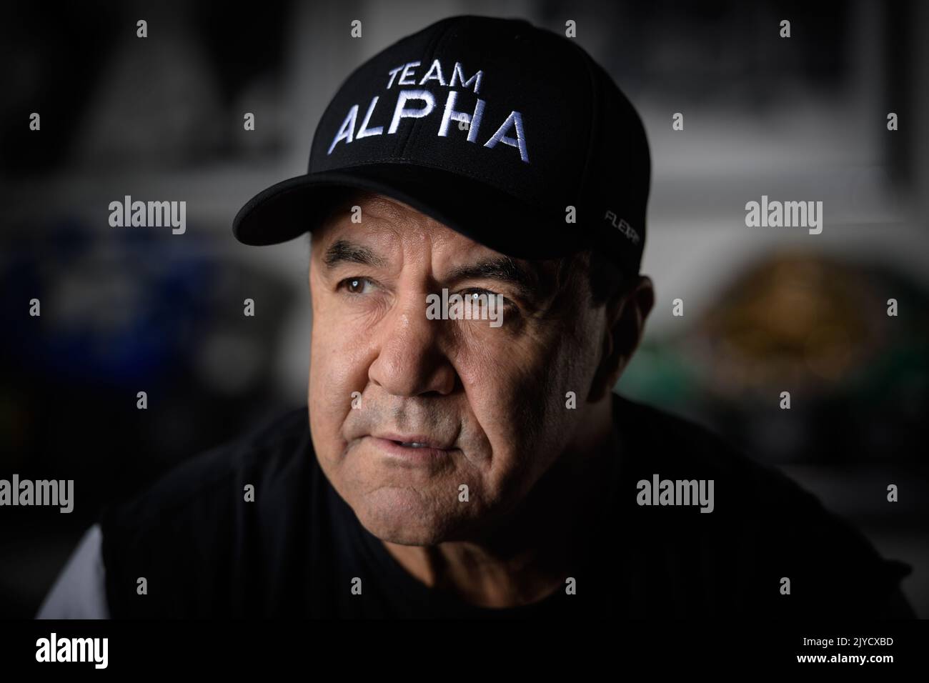 Retired Australian boxer Jeff Fenech poses for a photograph at his home ...