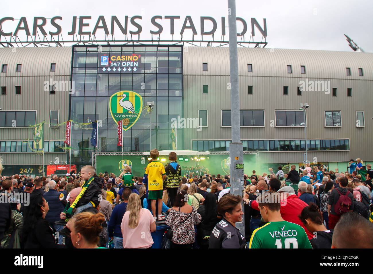 Presentation of the the football team of ADO Den Haag during open fan ...