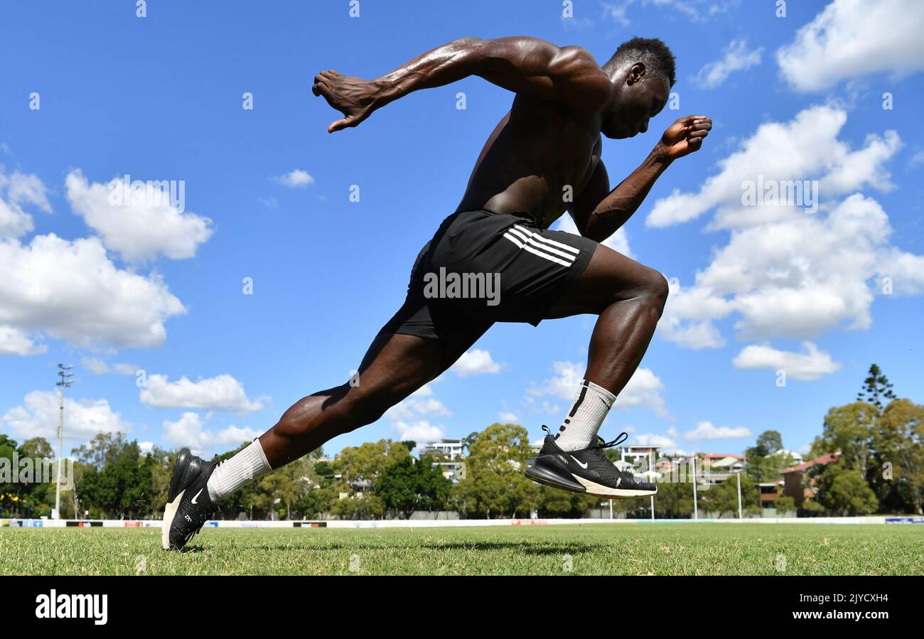 Future Olympic hopeful Peter Lamin, age 18, is seen training at Jack ...