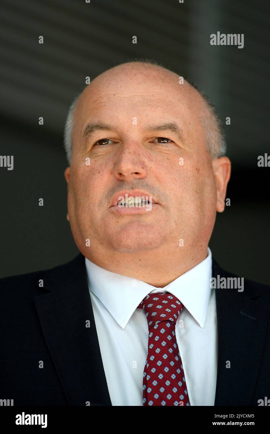 NSW Police Minister David Elliot addresses media during a press ...