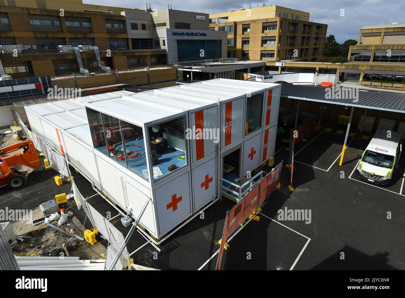 General view of Australias first COVID-19 RESUS Unit at the Monash ...