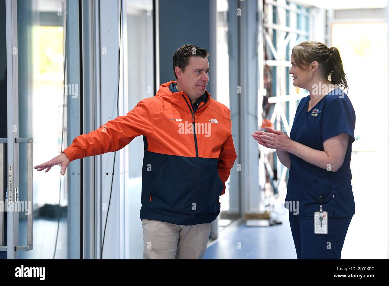Mark Davies of Space Cube module architecture (left) and Dr Rachel ...