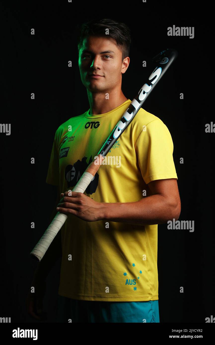 Kookaburras player Tim Brand poses during a portrait session at Sydney ...