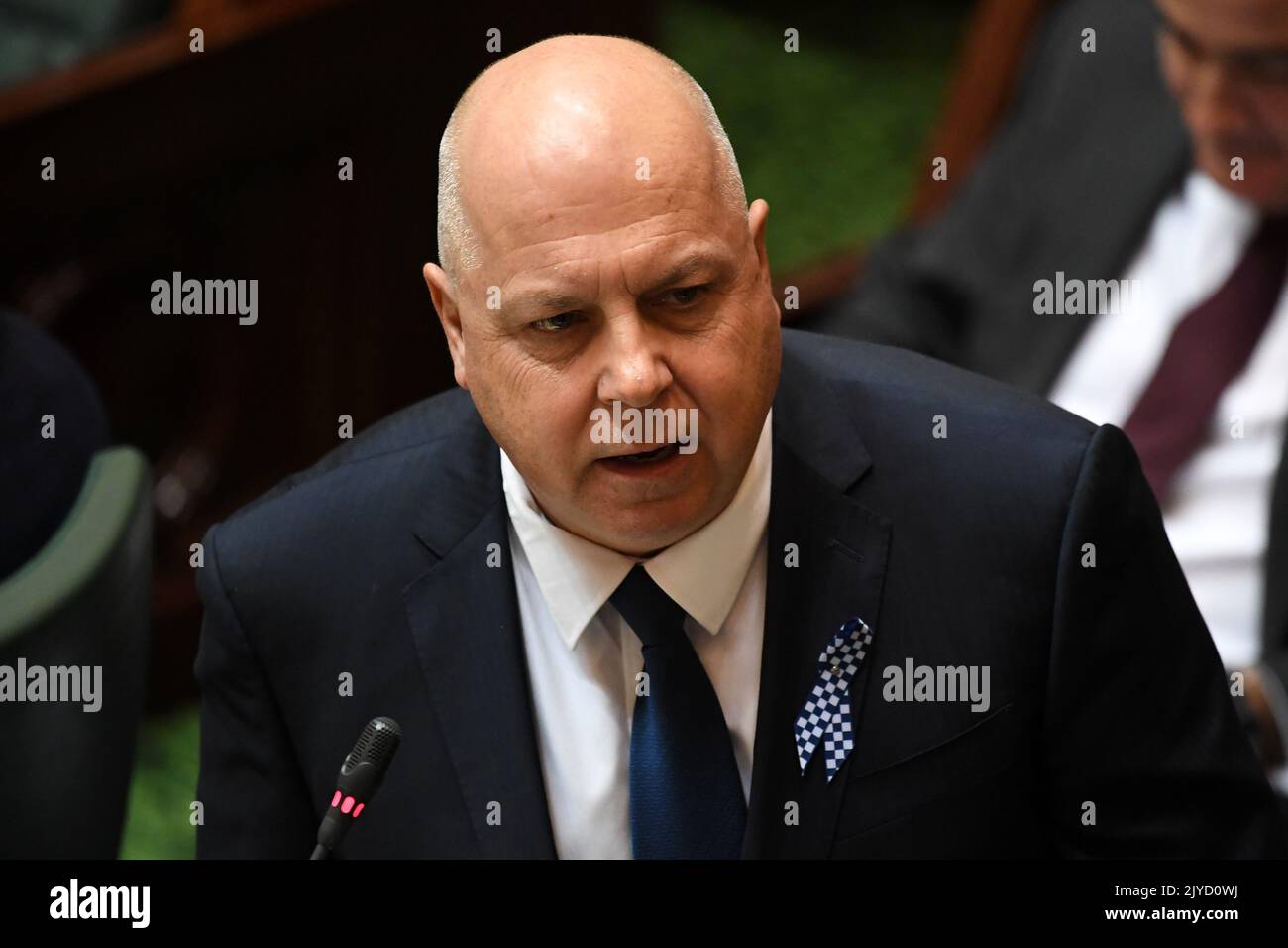 Victorian Treasurer Tim Pallas speaks during question time in the ...