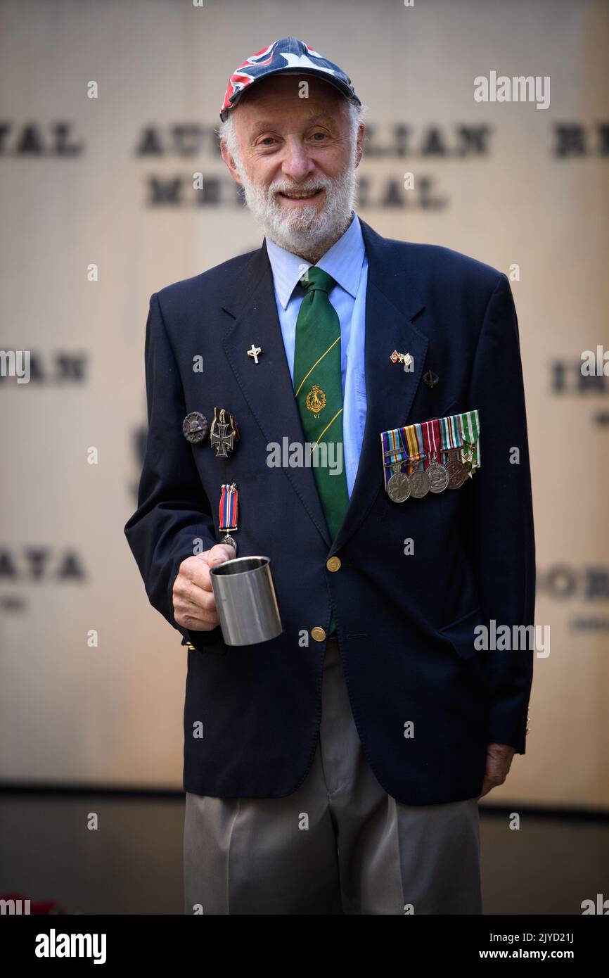 Vietnam veteran David Buckwalter poses for a photograph after reading ...