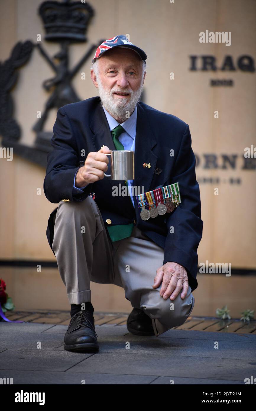 Vietnam veteran David Buckwalter poses for a photograph after reading ...