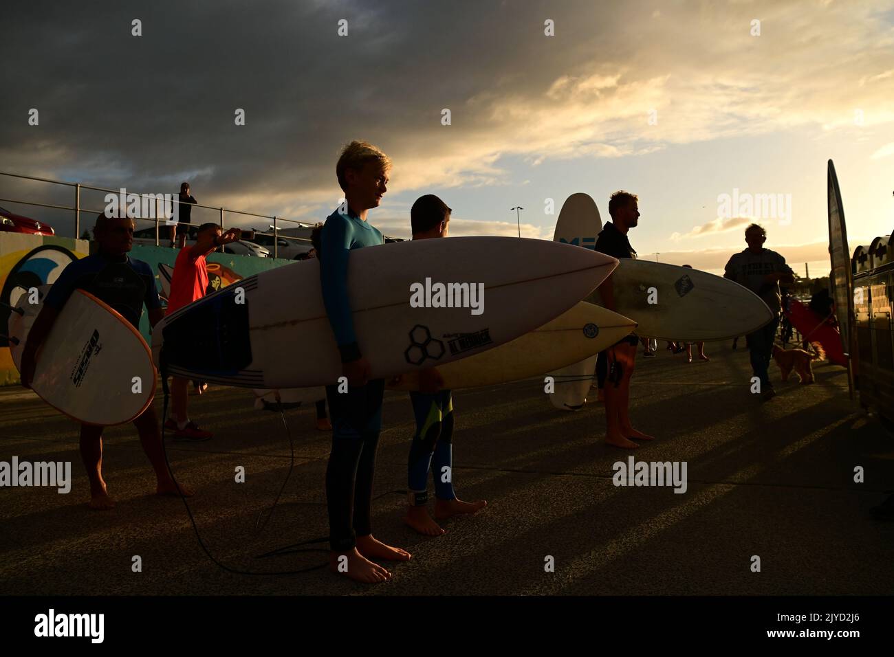 Surfers wait on as ahead of Bondi Beach reopening to the public after ...