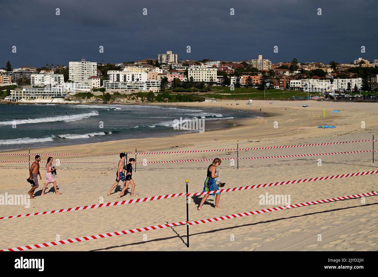 Swimmers leave the water as Bondi Beach reopens to the public after ...