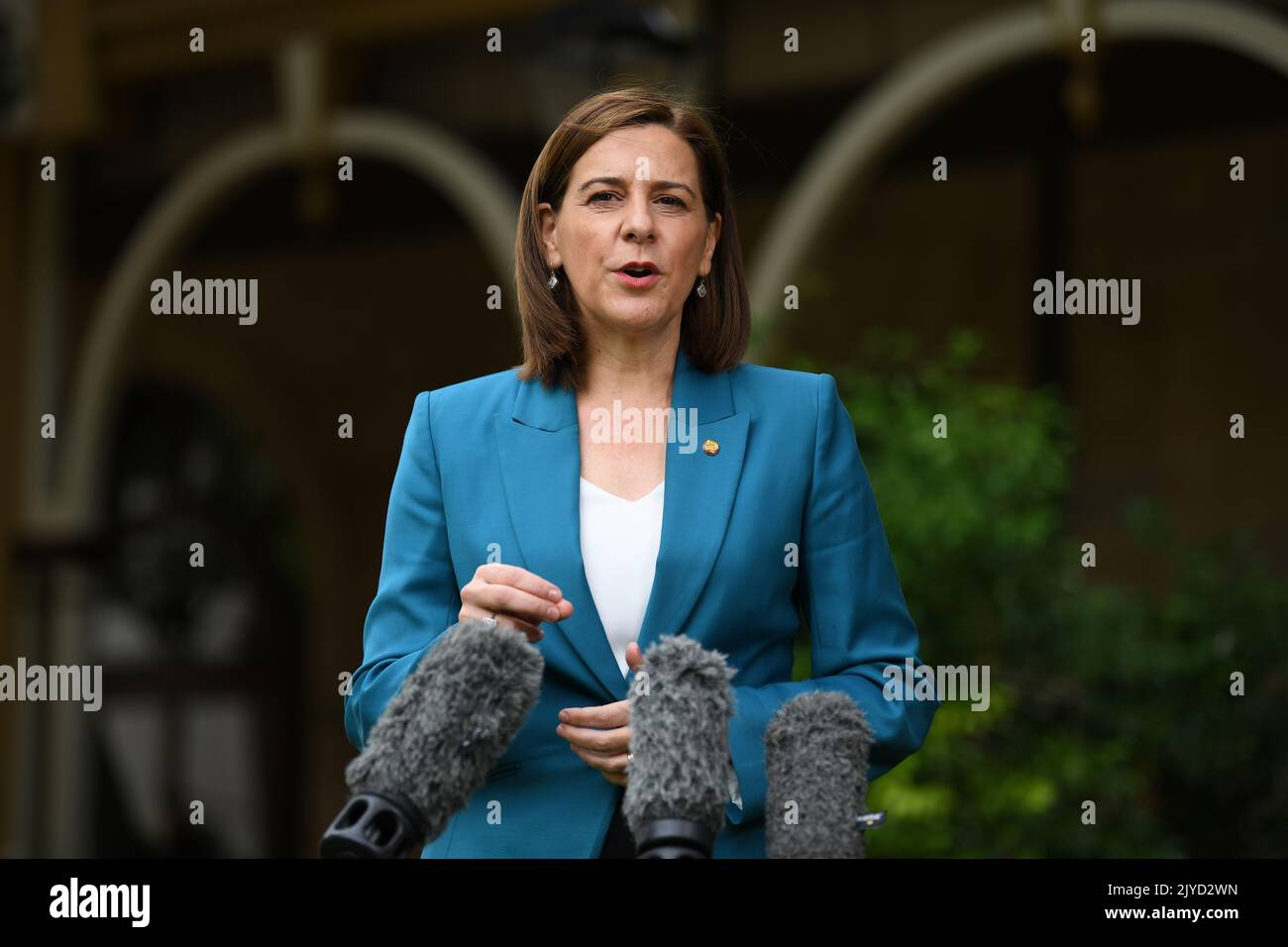Queensland Opposition Leader Deb Frecklington is seen during a press ...