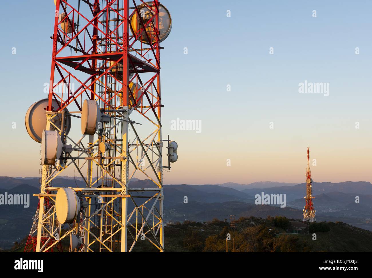Telecommunication towers antennas on hi-res stock photography and ...