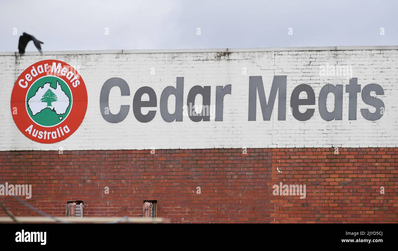 Signage for Cedar Meats Australia is seen in Melbourne, Monday, May 4 ...