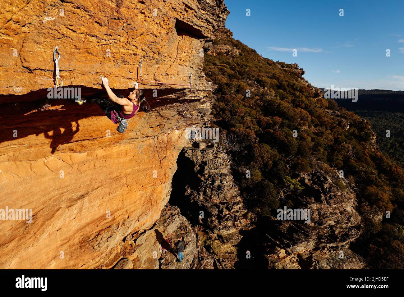 Australian Climber Angie Scarth-Johnson climbs at Gateway Crag in the ...