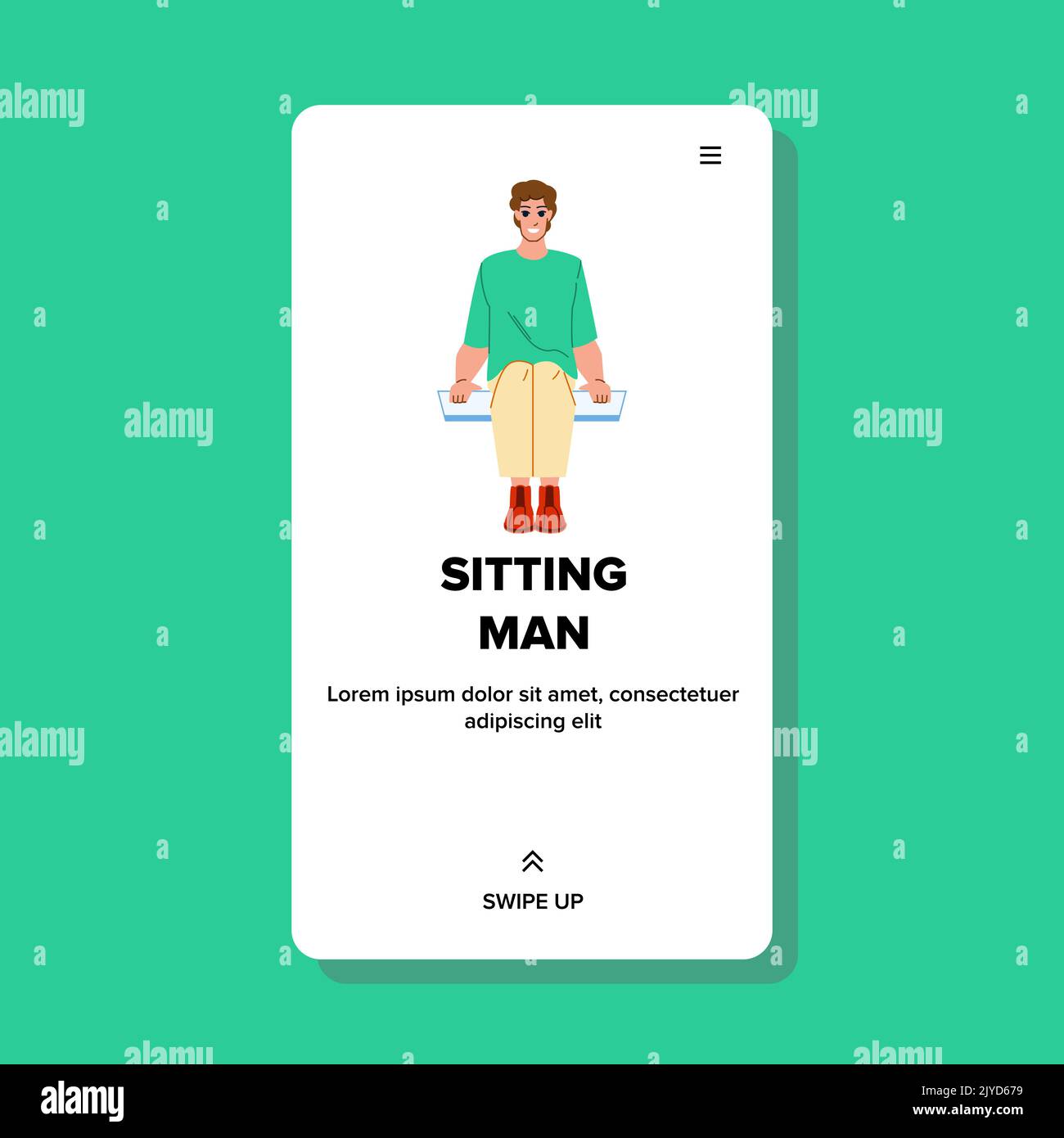 sitting man vector Stock Vector Image & Art - Alamy